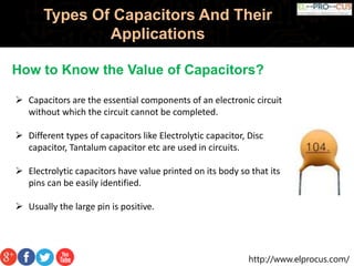Types Of Capacitors And Their Applications | PPTX