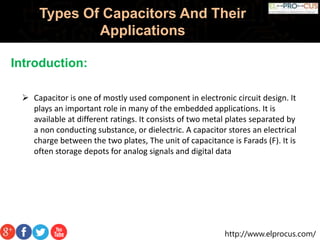 Types Of Capacitors And Their Applications | PPTX