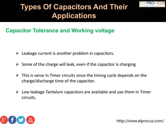 Types Of Capacitors And Their Applications | PPTX