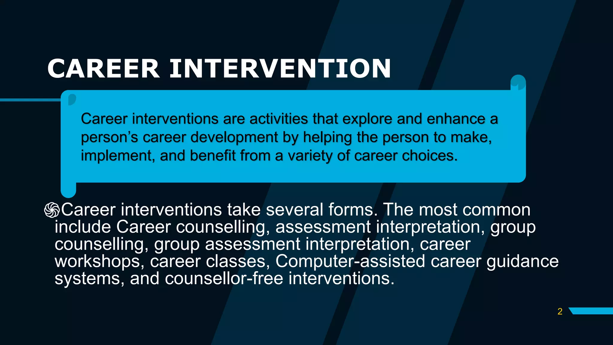 Types of career intervention | PPTX