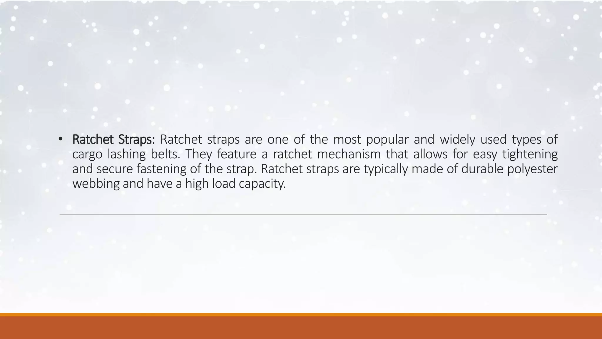 Types of Cargo Lashing Belts | PPTX