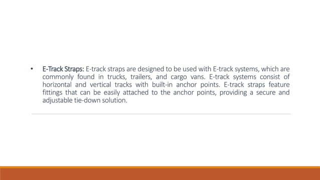 Types of Cargo Lashing Belts | PPTX