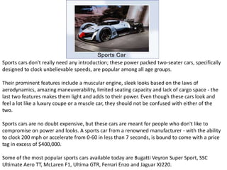 Types of cars | PPTX