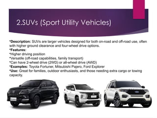 Types_of_Cars_Presentation, Jenis jenis Mobil | PPTX