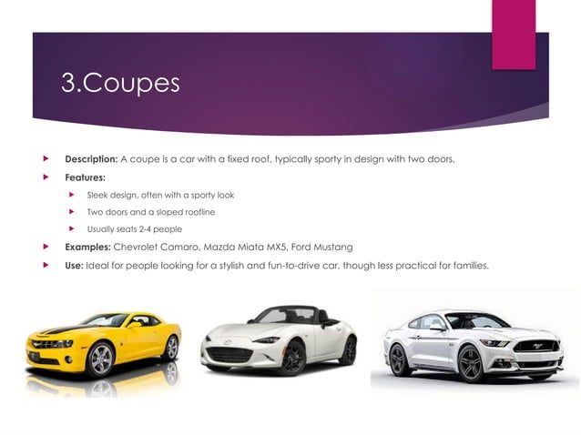 Types_of_Cars_Presentation, Jenis jenis Mobil | PPT