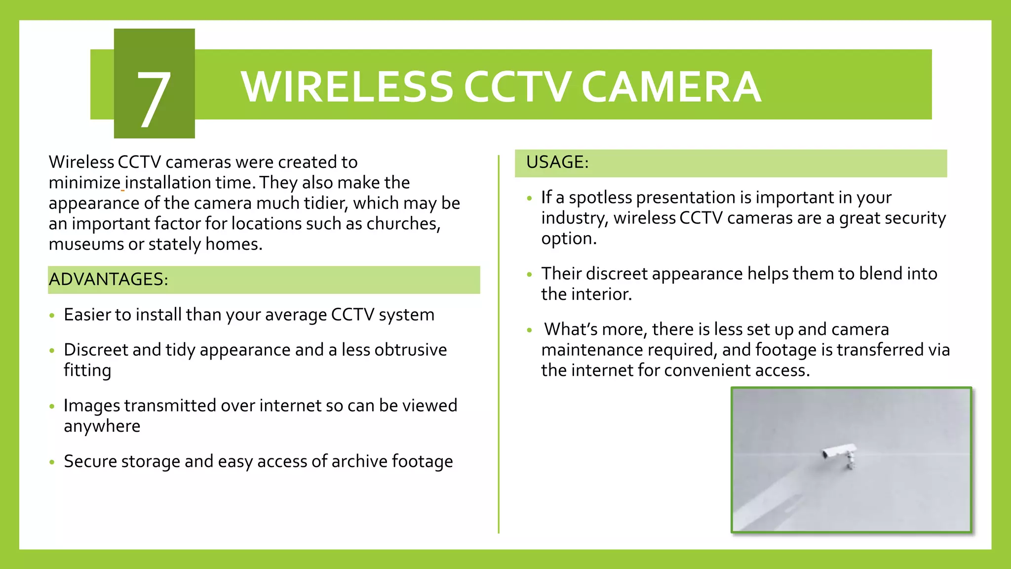 Types of cctv cameras | PPTX