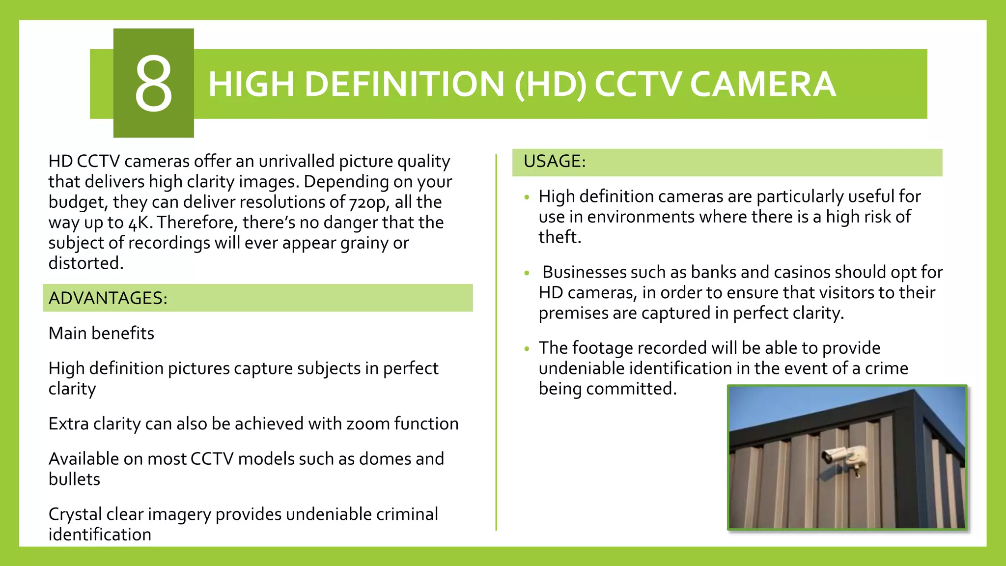 Types of cctv cameras | PPTX