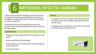 Types of cctv cameras | PPTX