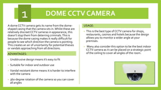 Types of cctv cameras | PPTX