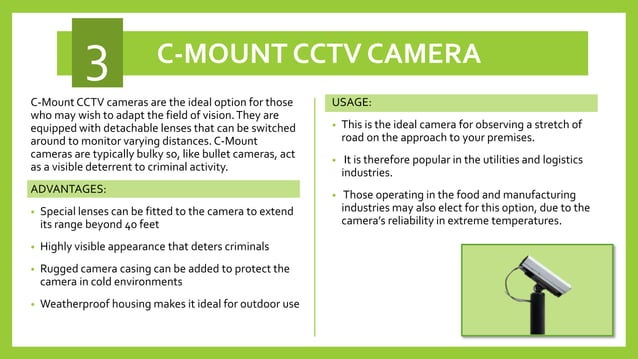 Types of cctv cameras | PPTX | Photography | Arts and Crafts
