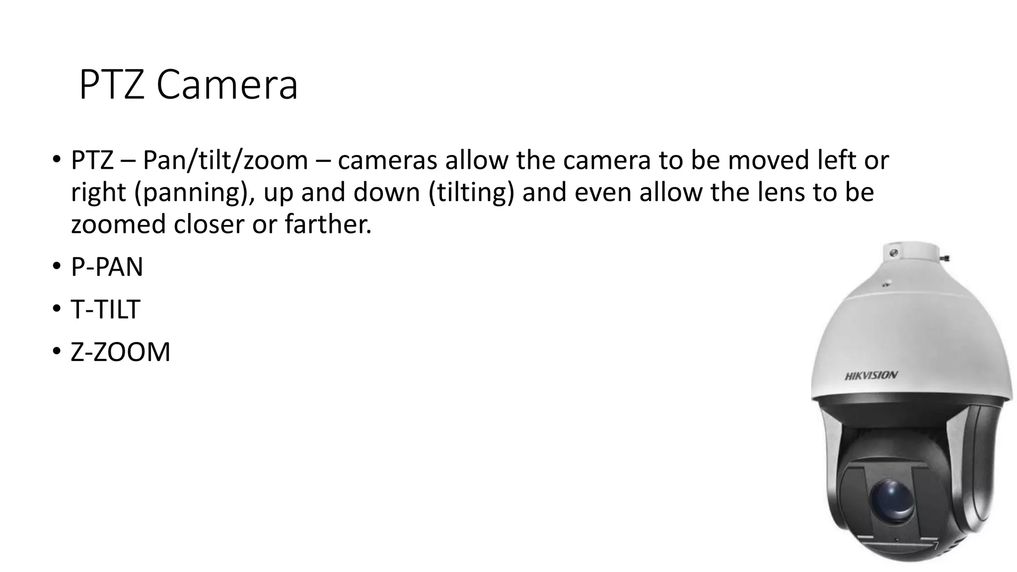 Types Of Cctv Camera Pptx