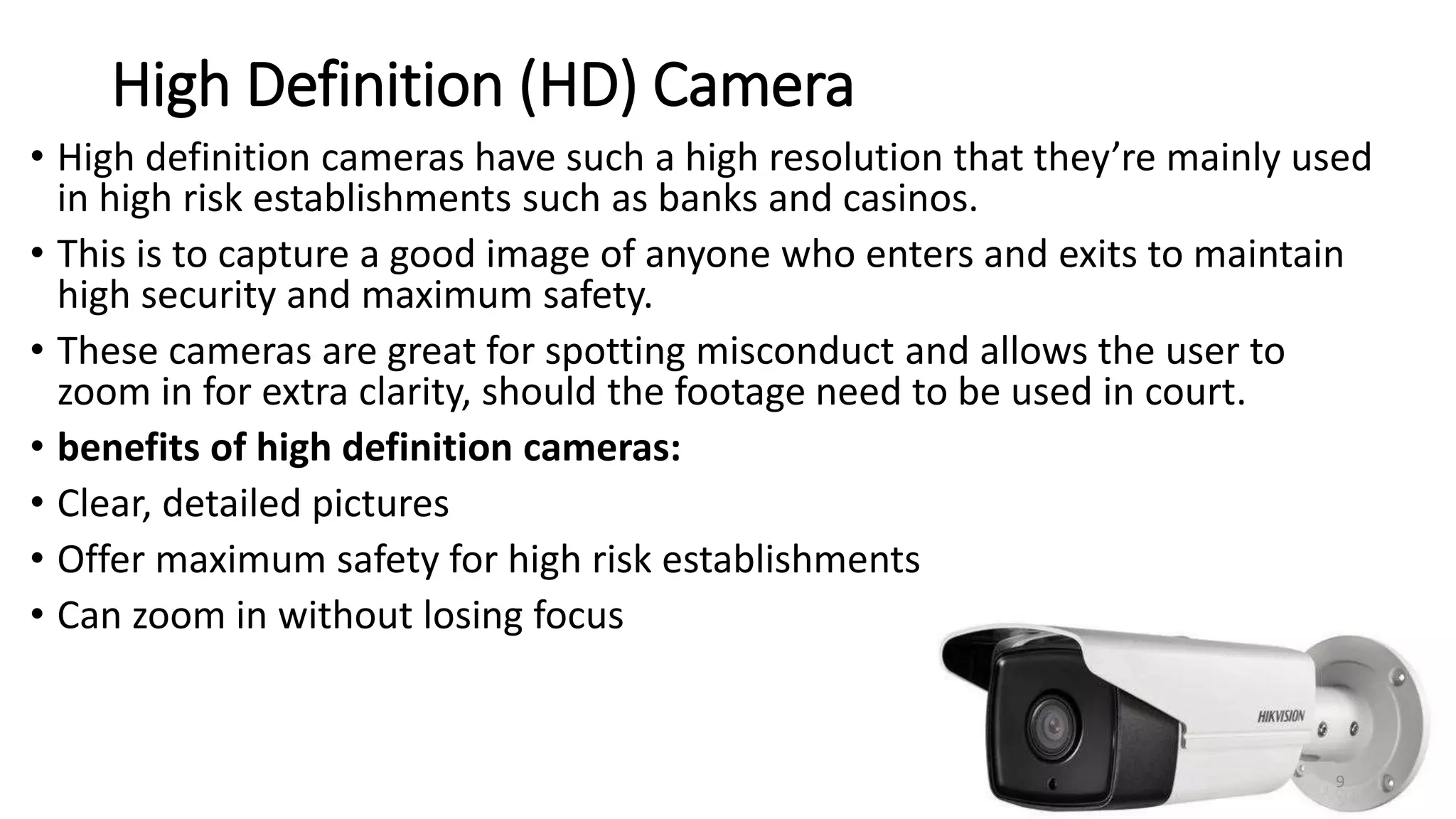 Types of cctv camera | PPTX