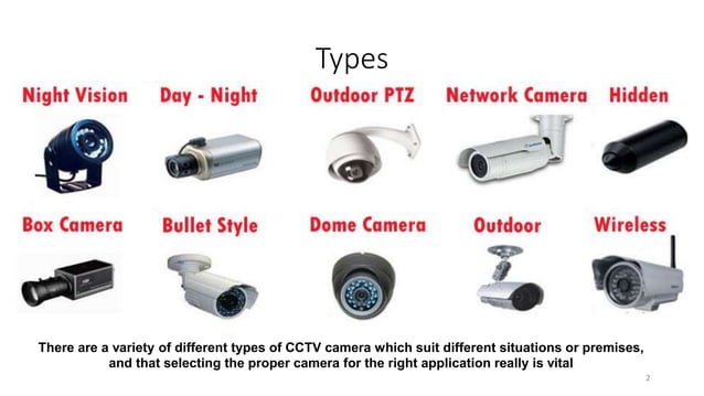 Types of cctv camera | PPTX