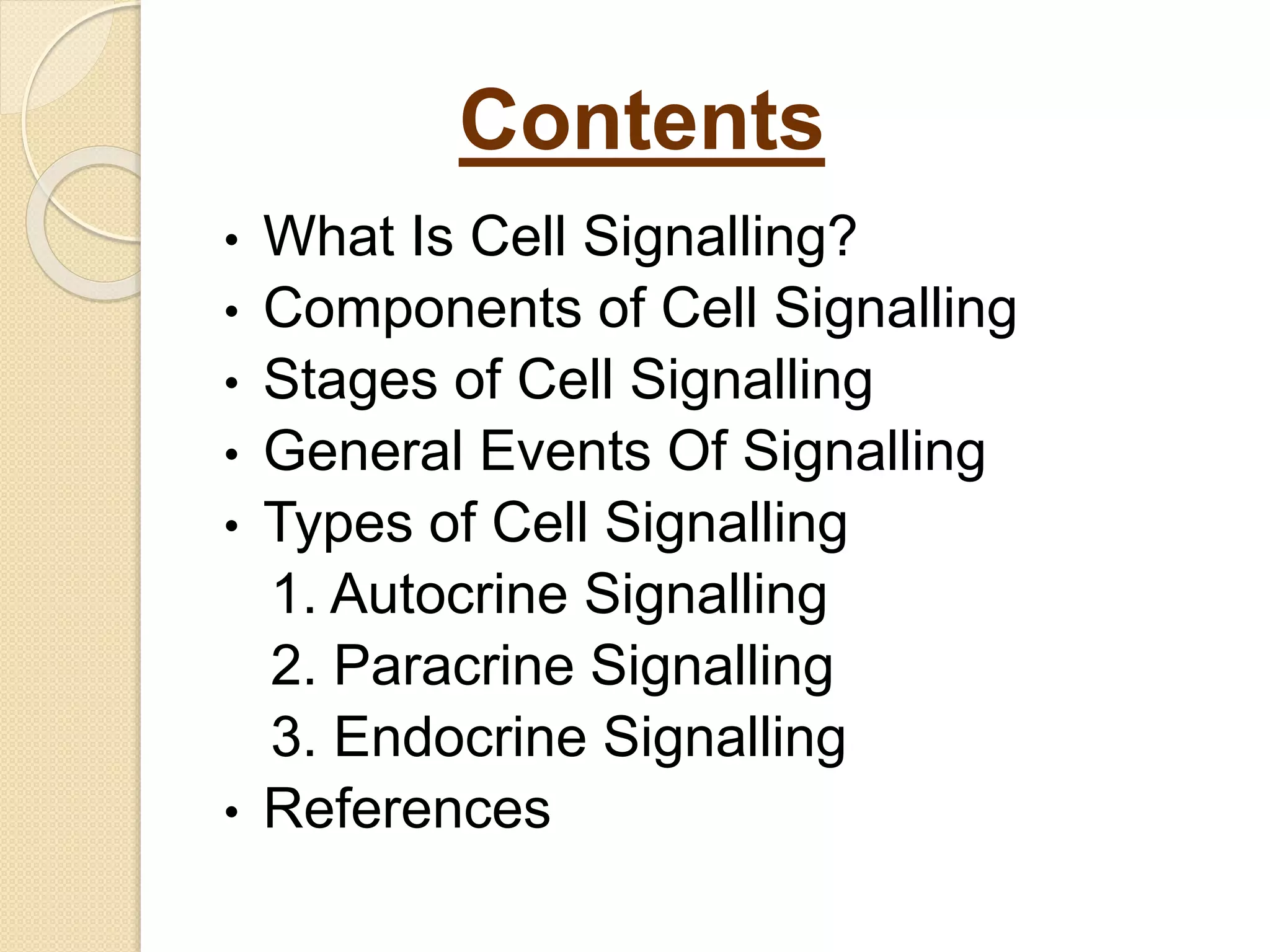 Cell Signalling And Types | PPTX