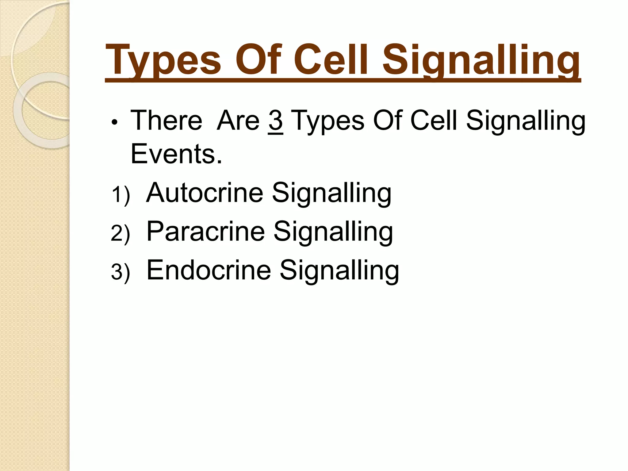 Cell Signalling And Types | PPTX