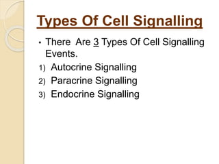 Cell Signalling And Types | PPTX