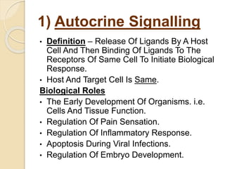Cell Signalling And Types | PPTX