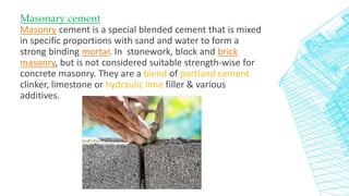 Types of cement | PPTX