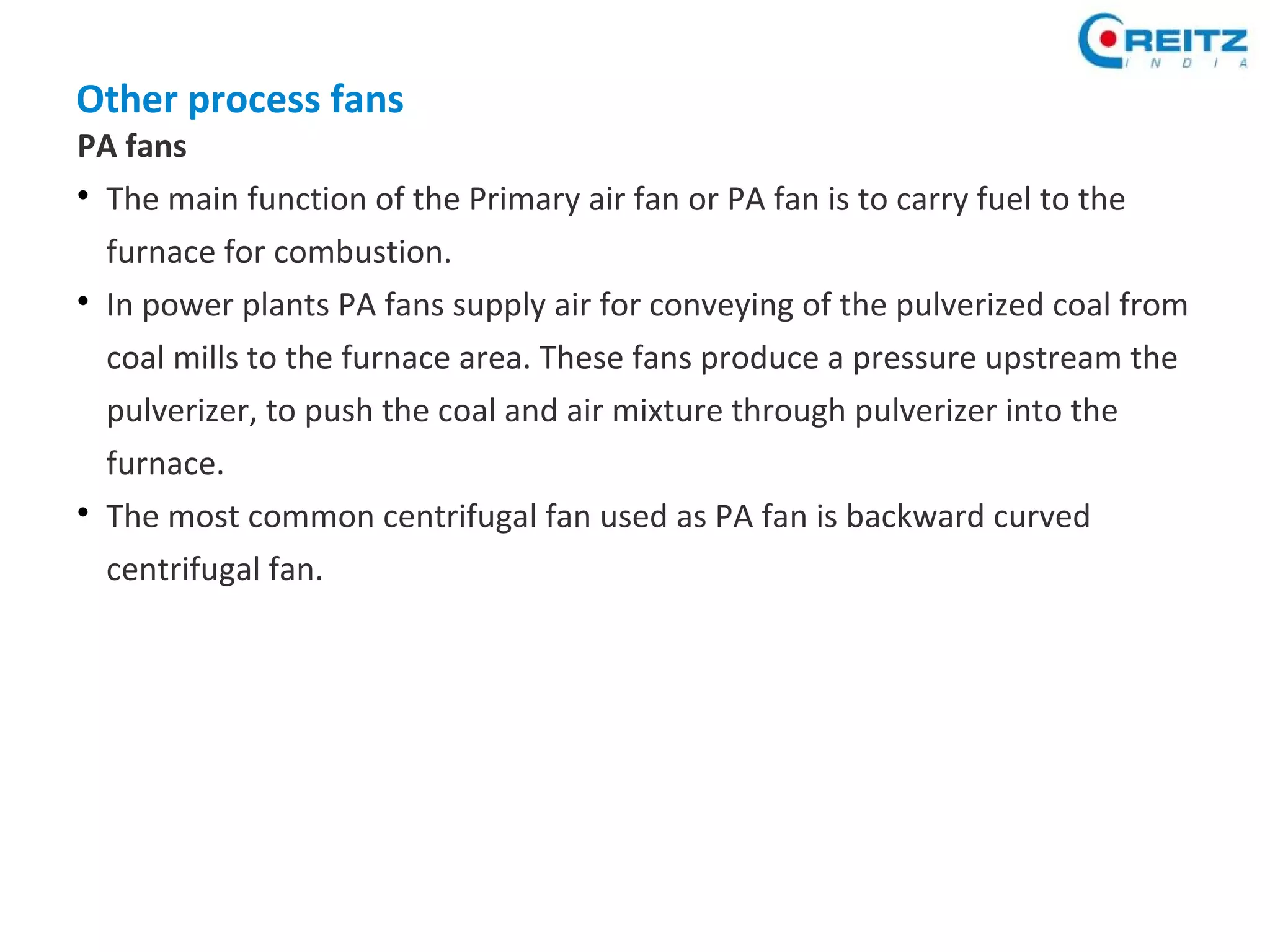 Types Of Centrifugal Fans Used In Power Plant Boilers | PPT