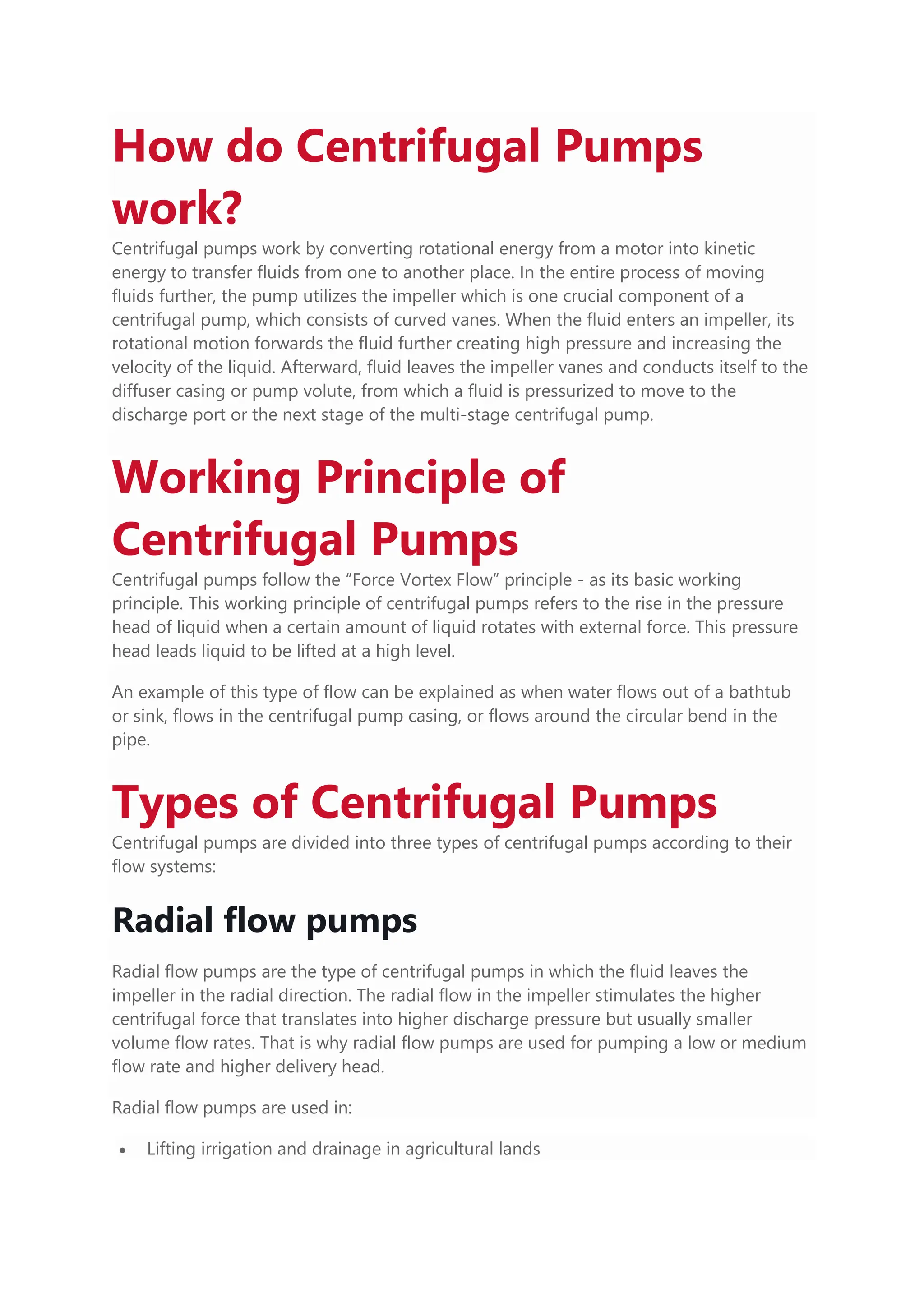 Types of Centrifugal Pumps – Everything You Need to Know | PDF ...