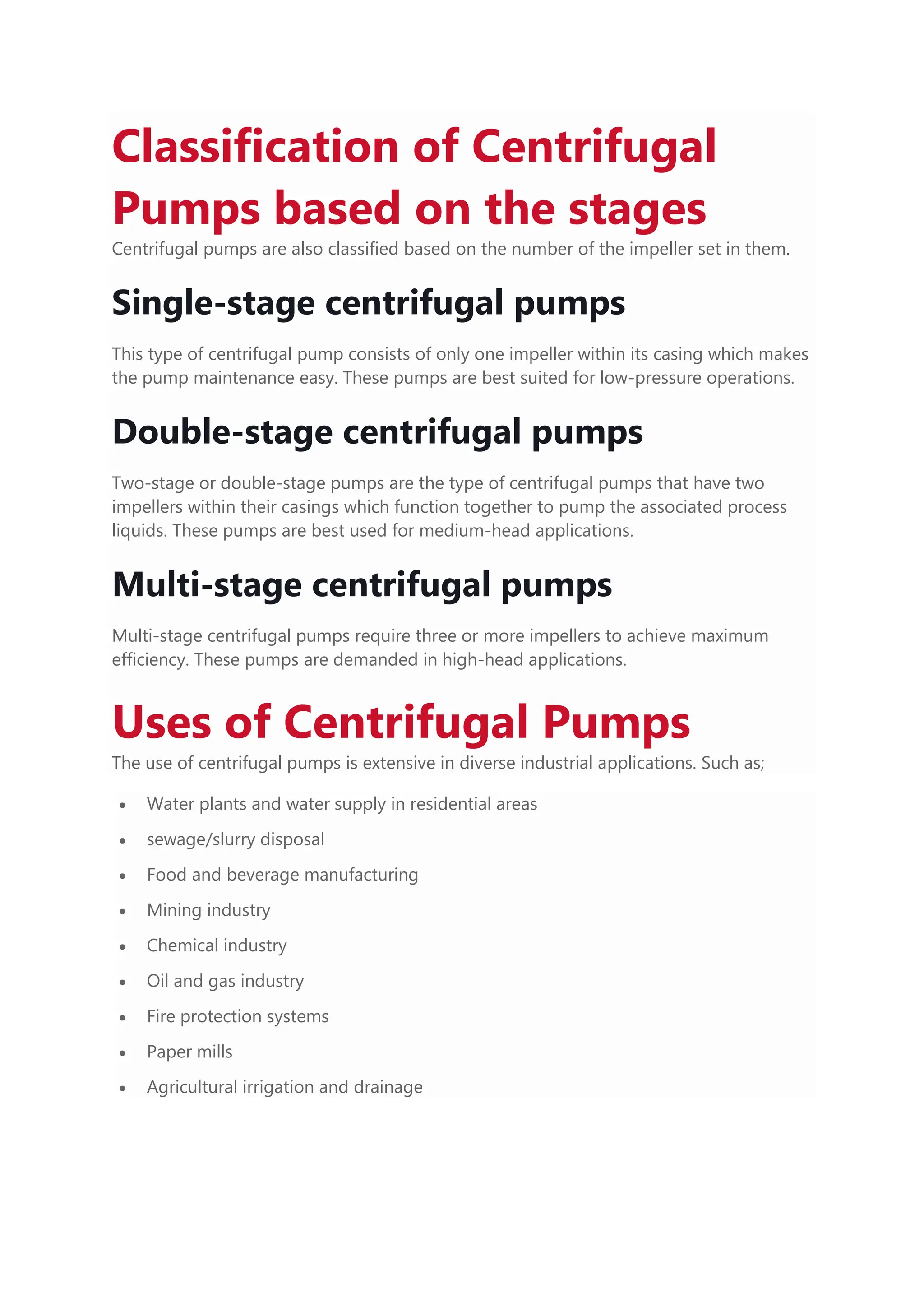 Types of Centrifugal Pumps – Everything You Need to Know | PDF ...