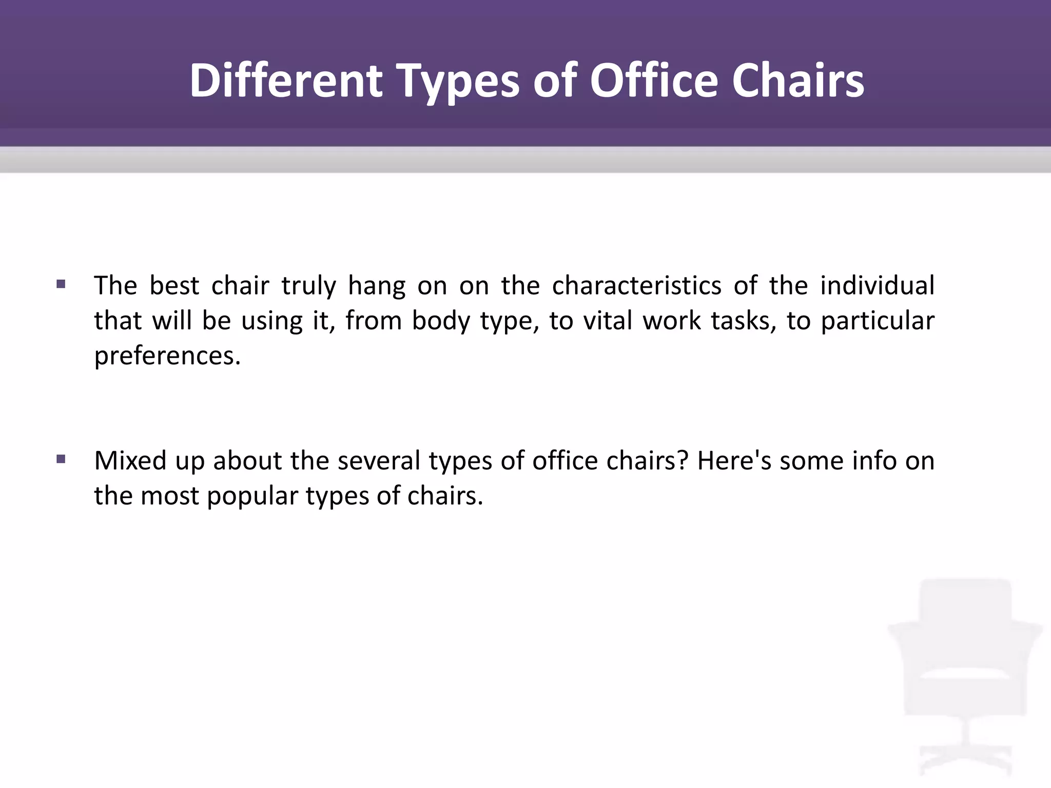 Types of chairs | PPT