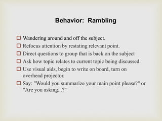 Types of challenging behaviour | PPTX