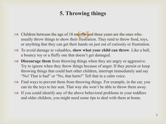 Types of challenging behaviour | PPTX