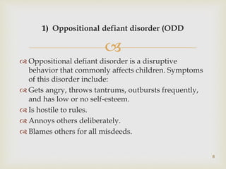 Types of challenging behaviour | PPTX