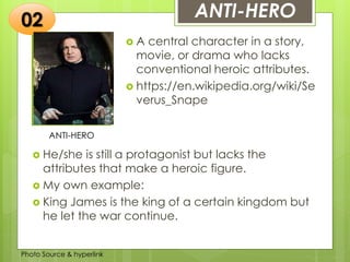 Types of characters in literature mary rose tan bsmt2c | PPT