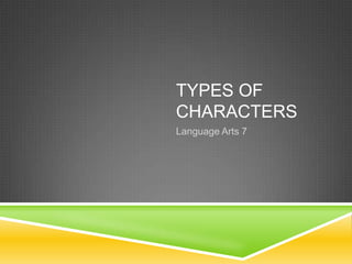 Introducing Types of Characters | PPTX