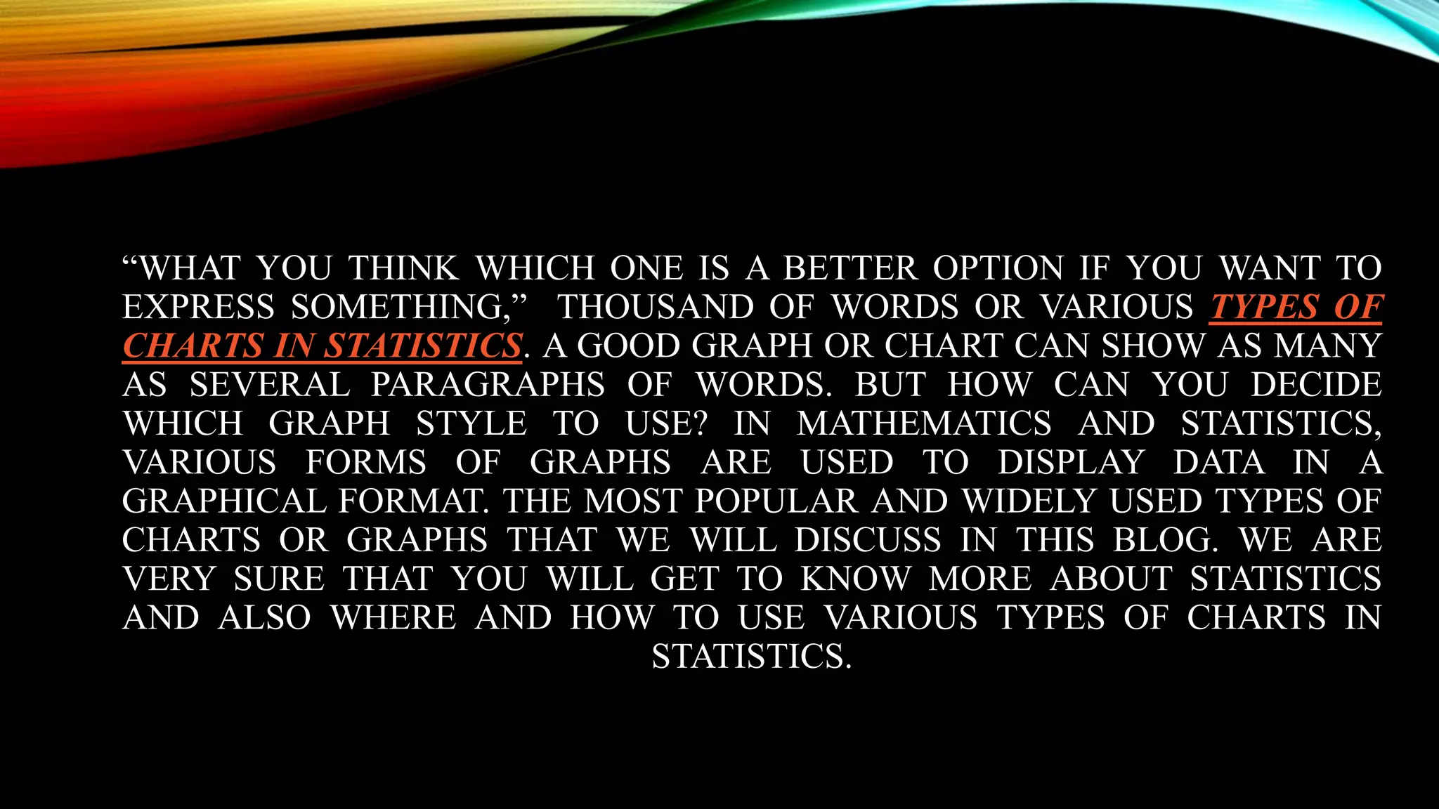 Top 8 Different Types Of Charts In Statistics And Their Uses | PPTX