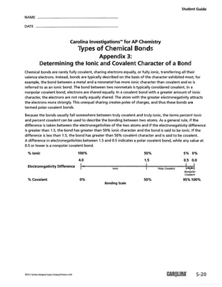 Types of chemical bonds lab | PDF