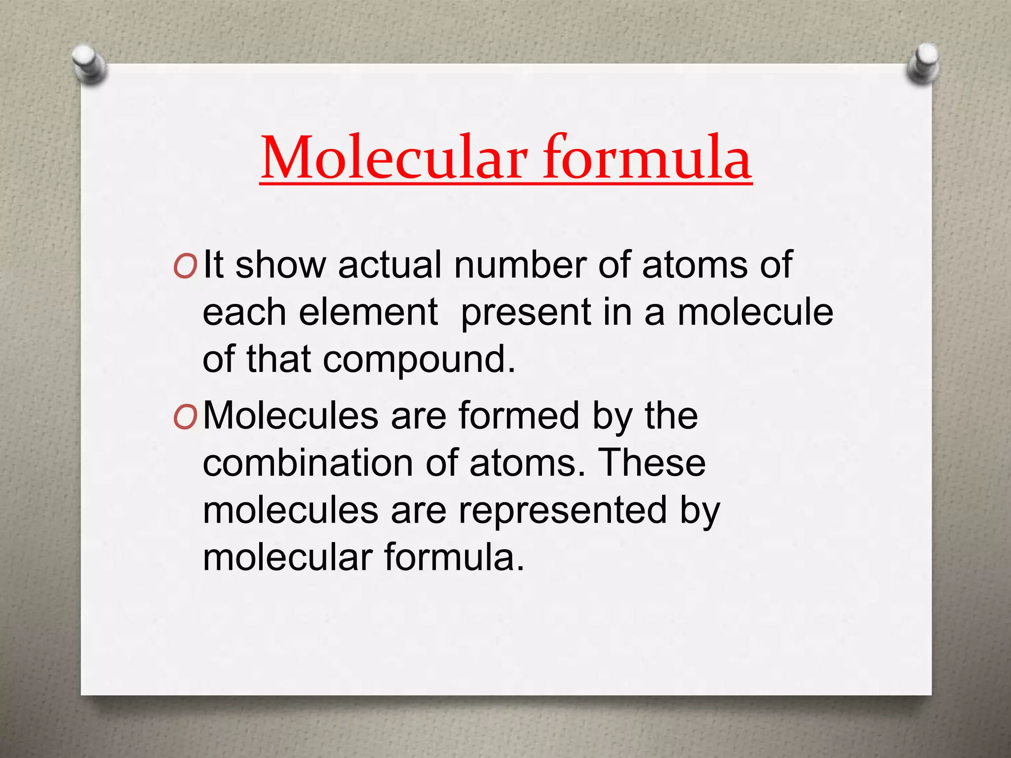 Types of chemical formula | PPTX