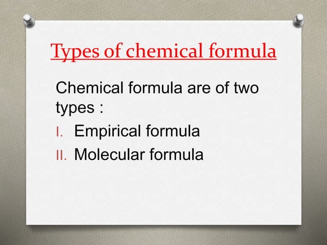 Types of chemical formula | PPTX
