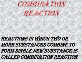 Types of chemical reaction | PPT