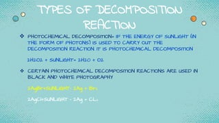 Types of chemical reaction | PPTX