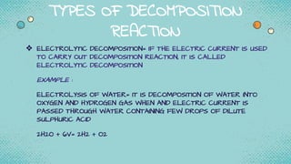 Types of chemical reaction | PPTX