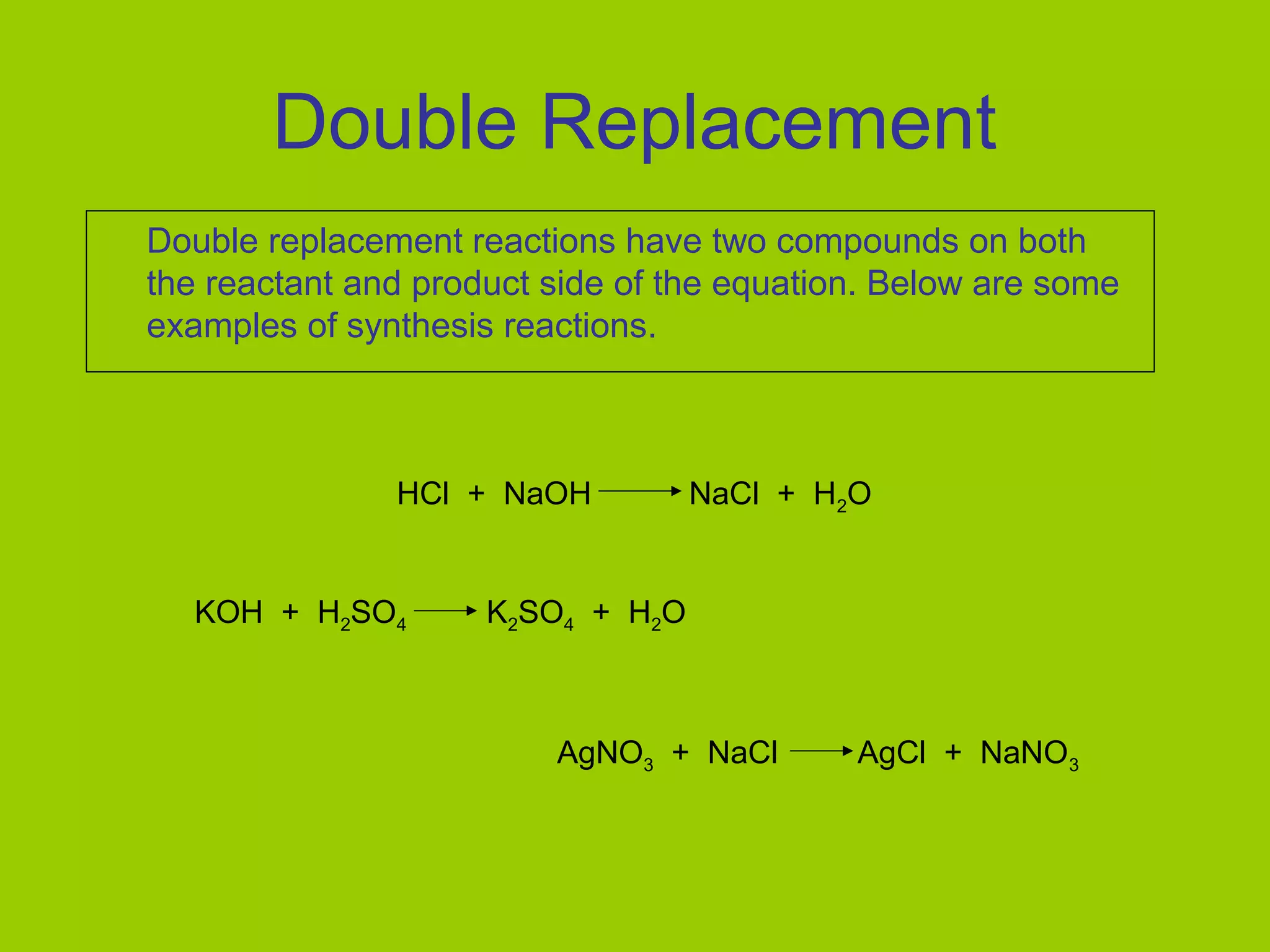 Types of chemical reactions | PPT