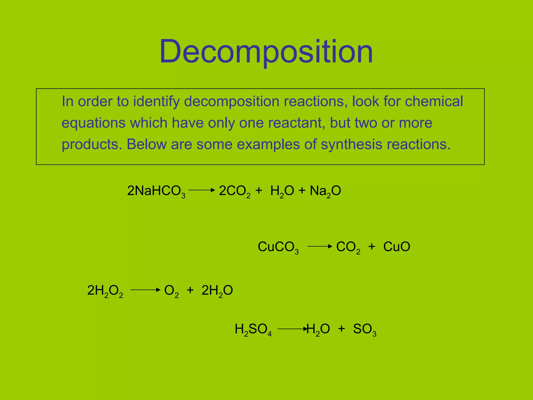 Types of chemical reactions | PPT
