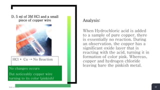Types of chemical reactions - Laboratory Activity | PPTX
