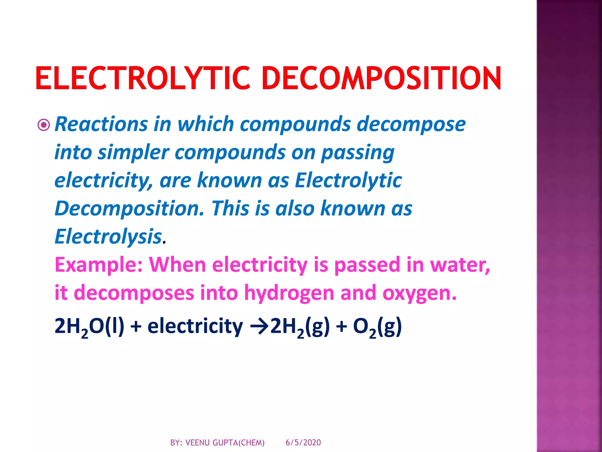 Types of chemical reactions | PPTX
