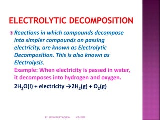 Types of chemical reactions | PPTX