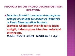 Types of chemical reactions | PPTX