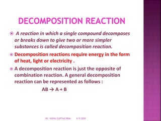 Types of chemical reactions | PPTX
