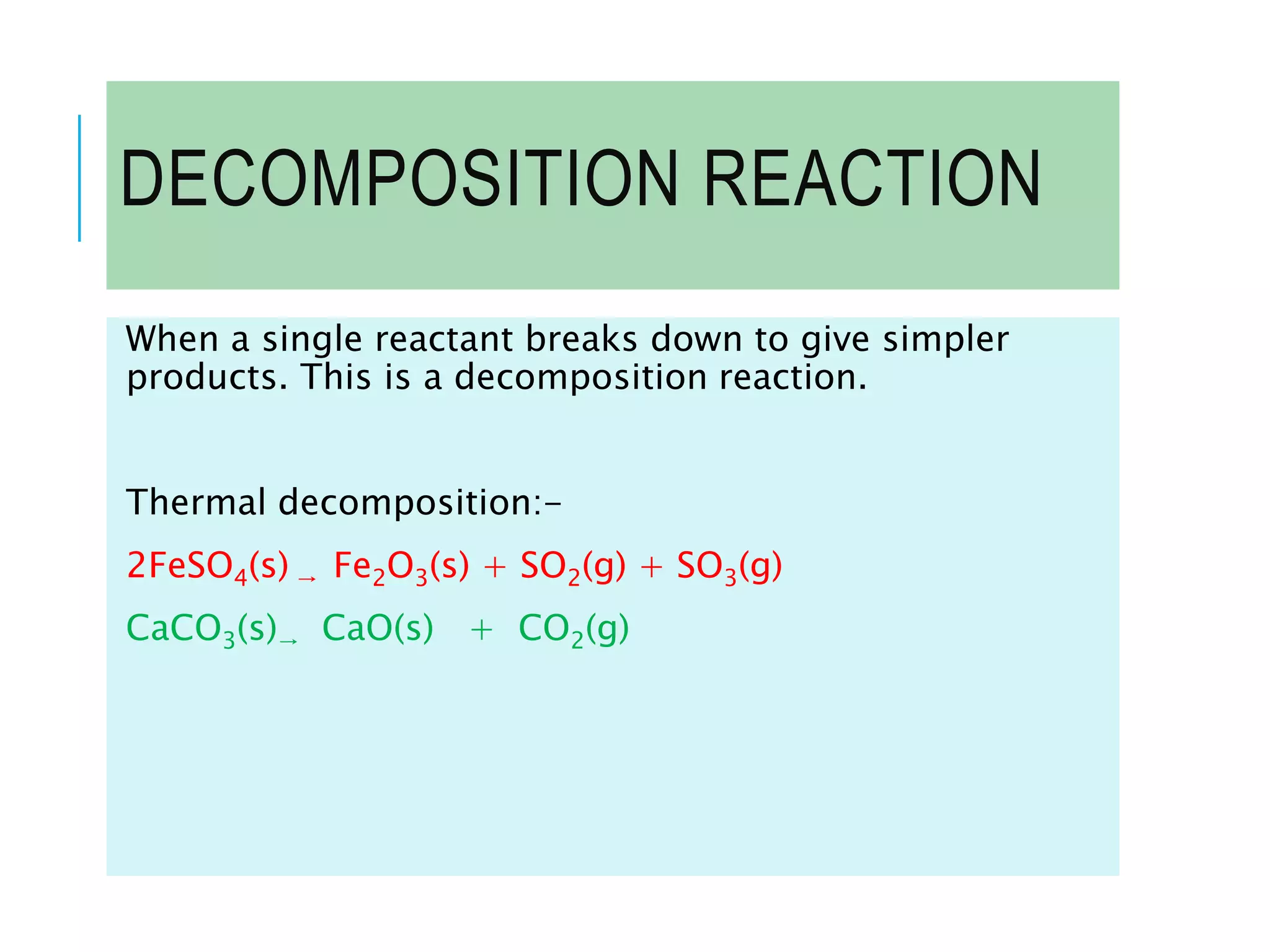 Chapter 1 chemistry chemical Equations and Reactions | PPT