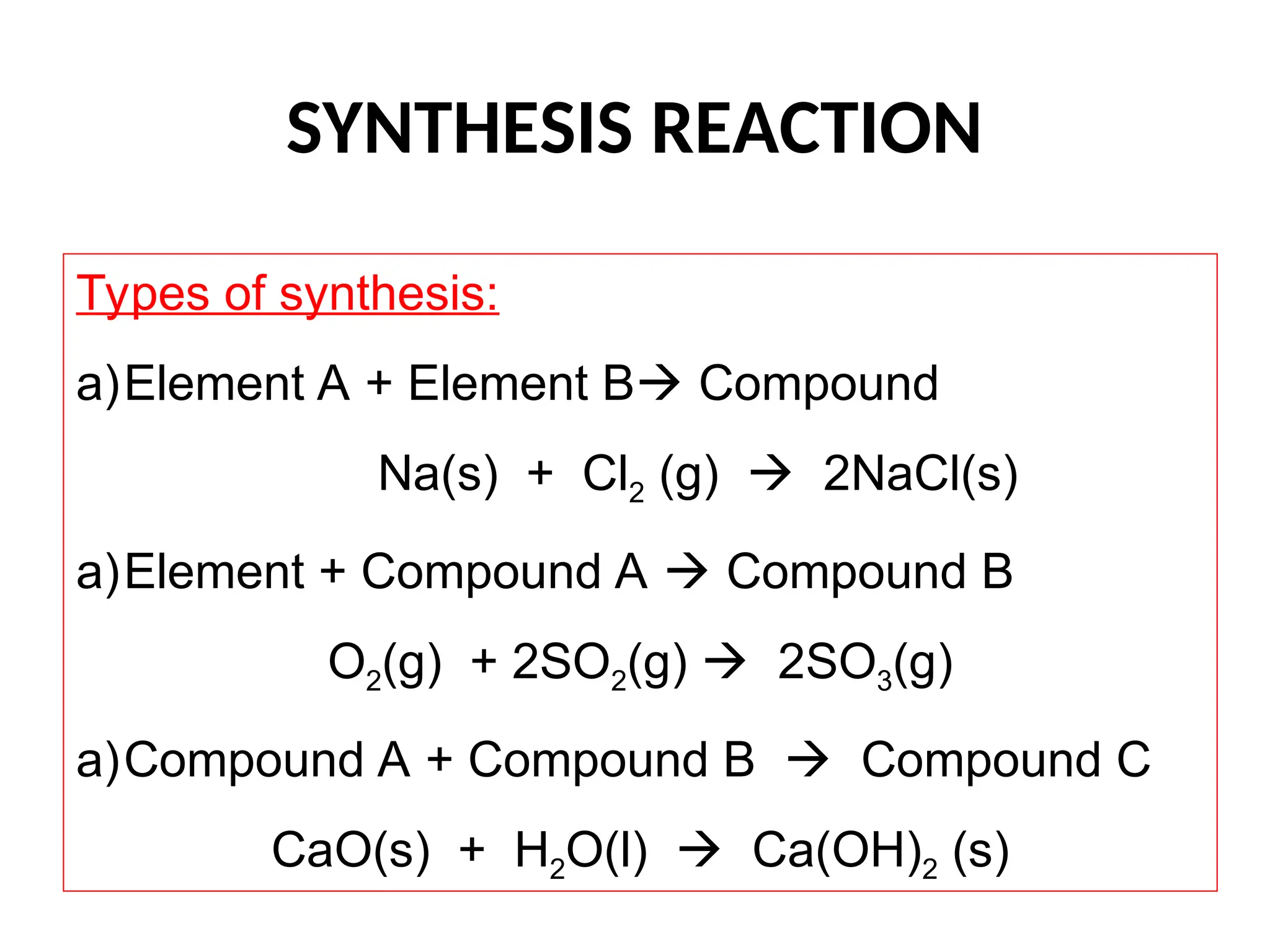 Types of Chemical Reactions. .ppt