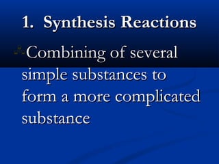 Types of Chemical Reactions | PPT