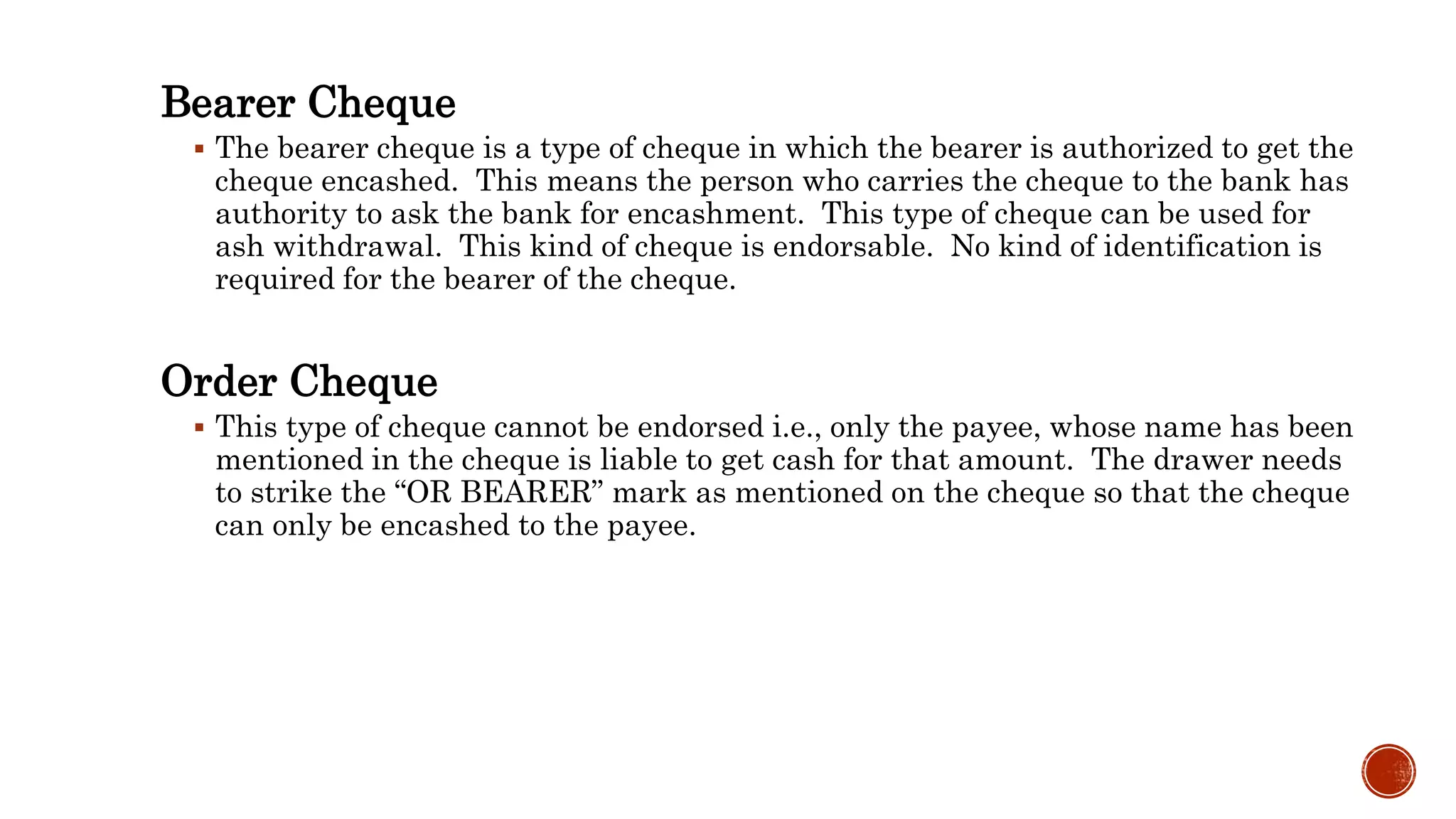 Types of Cheque | PPTX