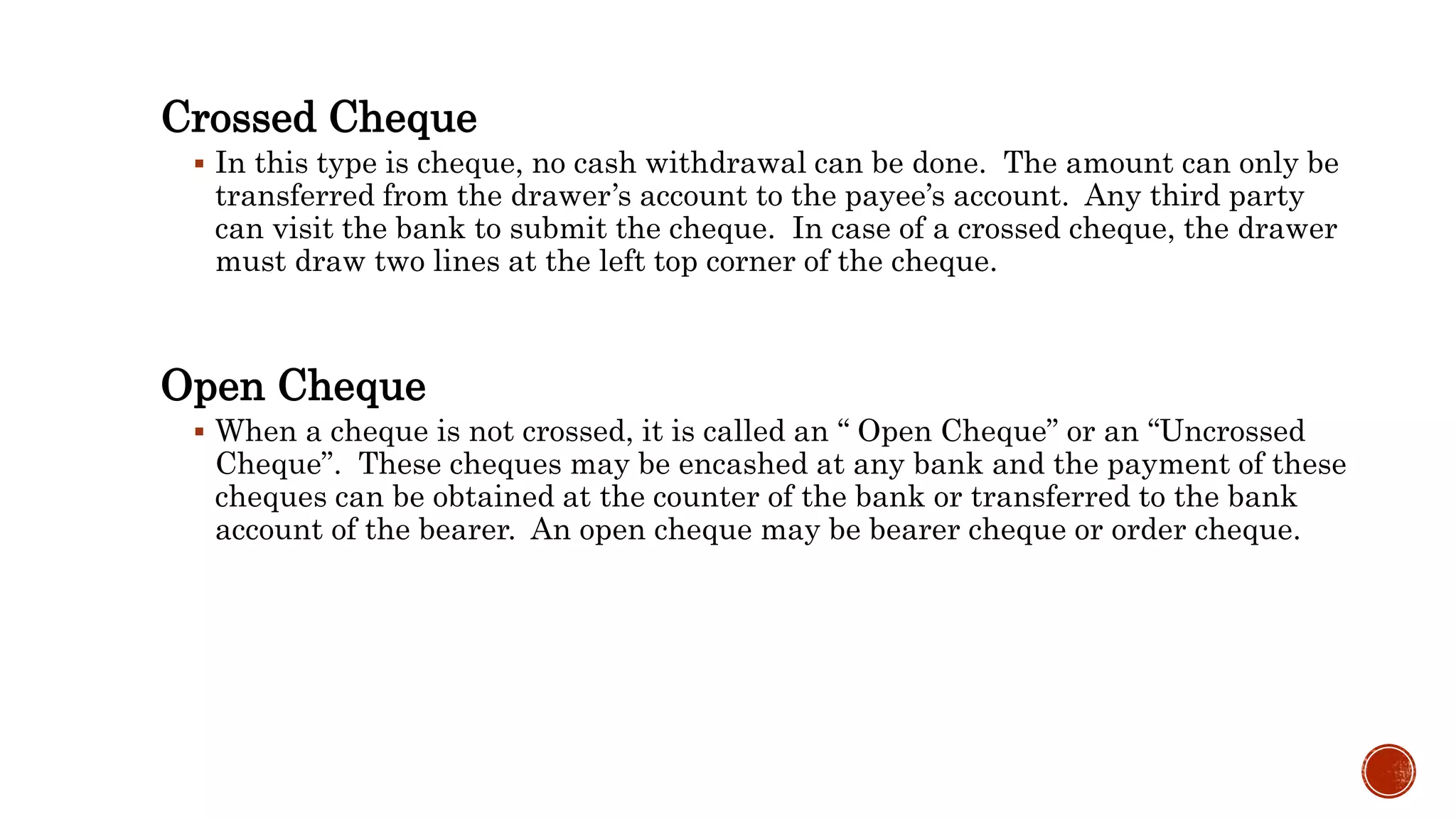 Types of Cheque | PPTX